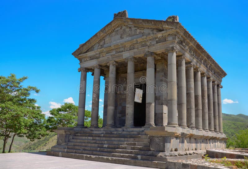 Garni temple stock image. Image of hellenistic, mountains - 25702177