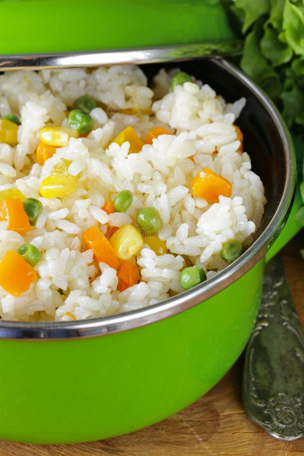 Garnish Rice with Various Vegetables Stock Photo - Image of vegetables ...
