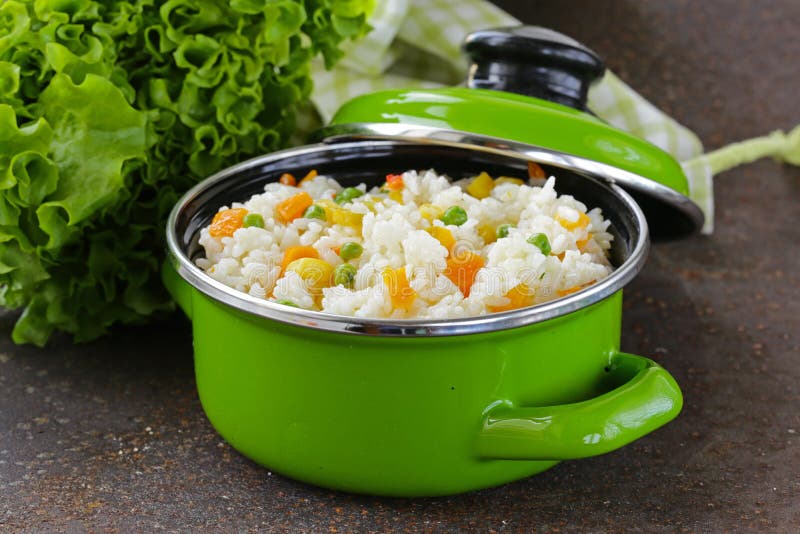 Garnish Rice with Various Vegetables Stock Photo - Image of appetizer ...