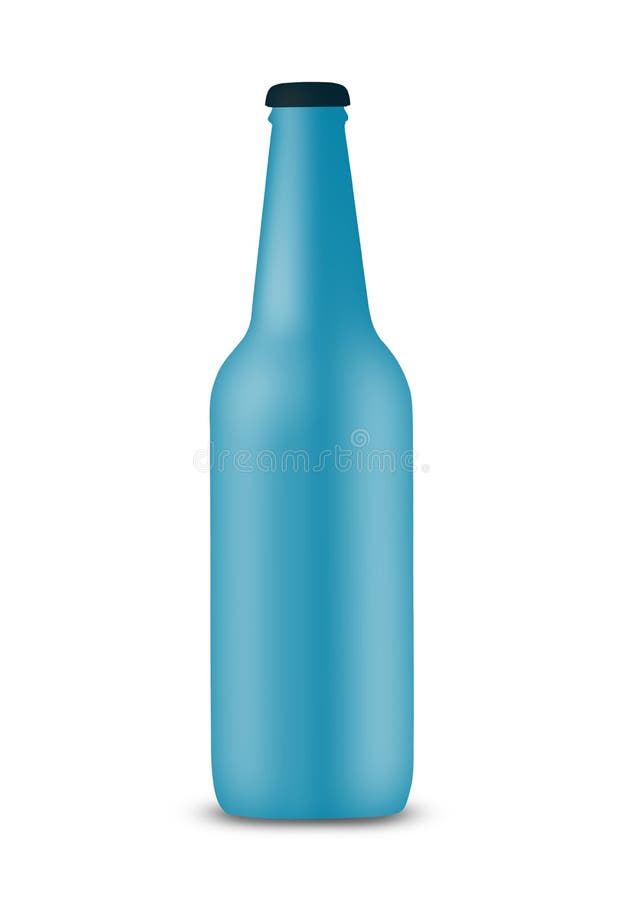 Garrafa azul de cerveja ilustração stock. Ilustração de isolado - 202494898