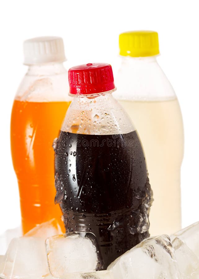 Ajuste Das Garrafas Da Soda Isoladas No Fundo Branco Foto de Stock ...