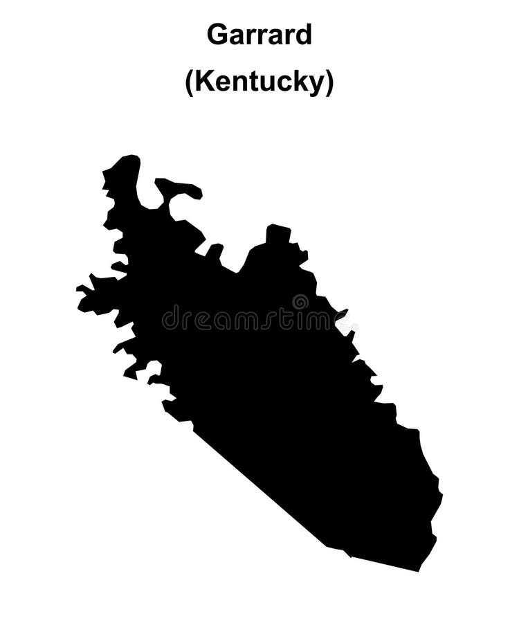 Garrard outline map stock vector. Illustration of detailed - 361597455