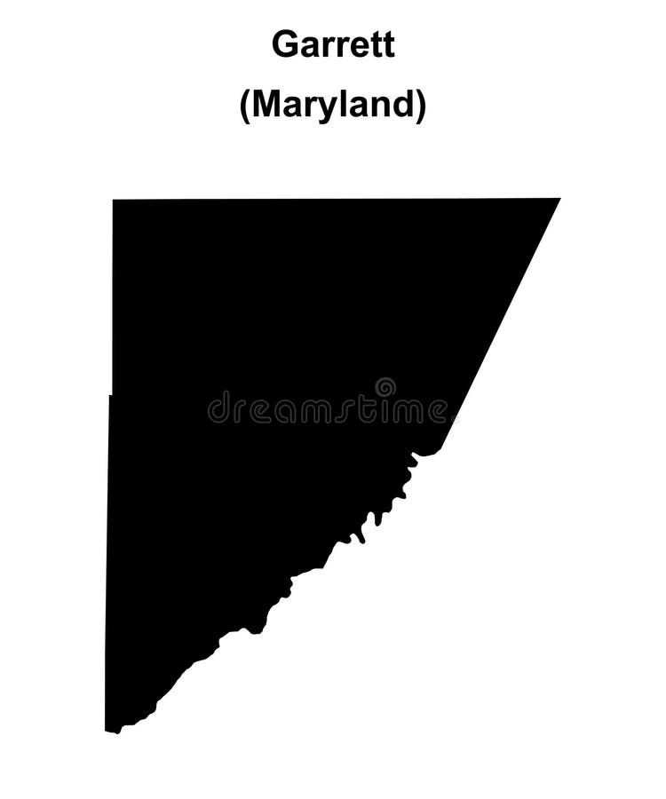 Garrett outline map stock illustration. Illustration of counties ...
