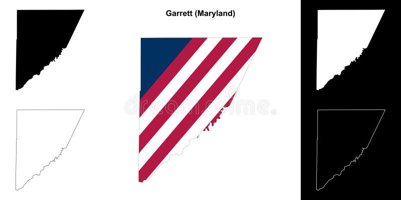 Garrett outline map stock vector. Illustration of region - 323928919