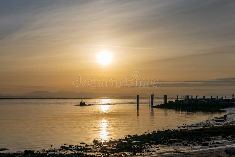 Garry Point Park. Richmond, BC, Canada. Stock Image - Image of dusk ...