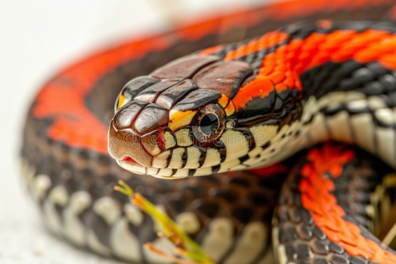 Garter Snake with Striking Stripes is Shown in Motion Elegantly ...