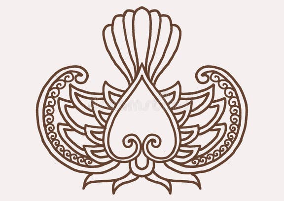 Garuda batik motif stock illustration. Illustration of central - 297218995