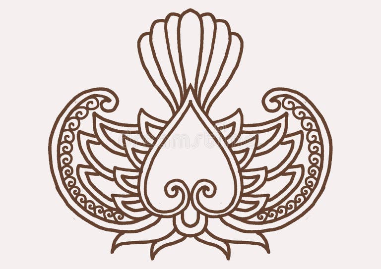 Garuda batik motif stock illustration. Illustration of central - 297218995