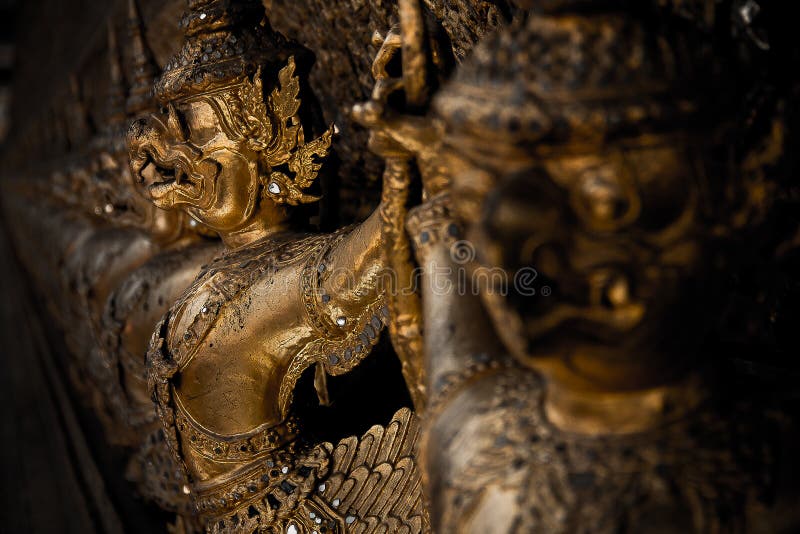 Garuda fight the snake stock photo. Image of gold, wall - 45743618