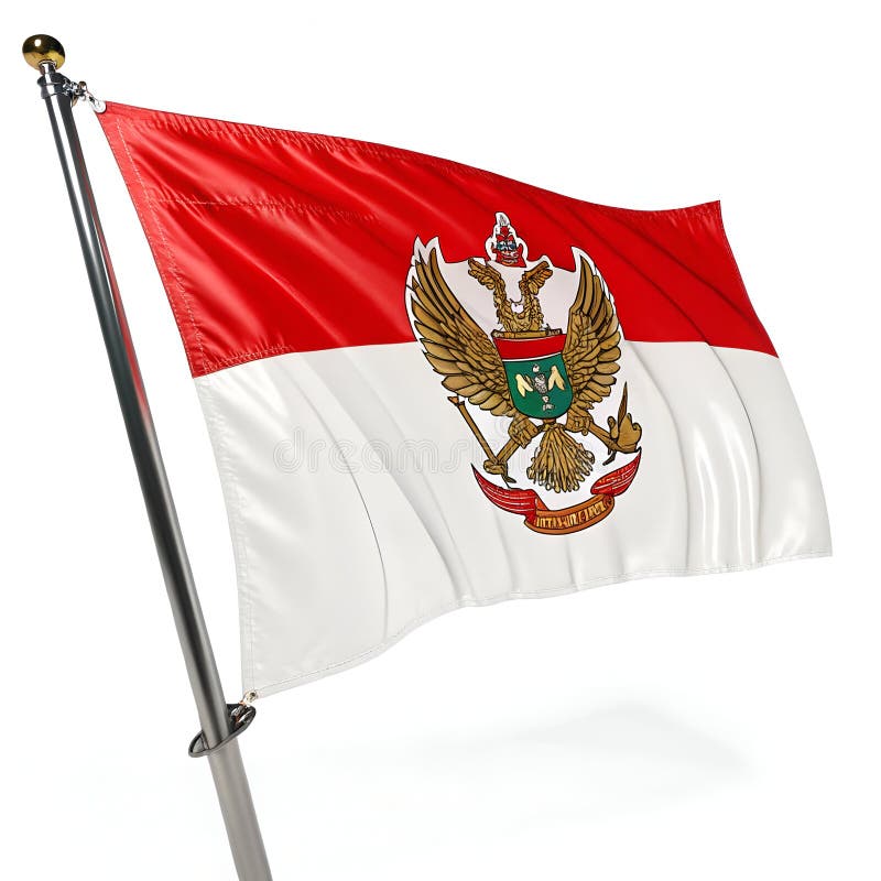 Garuda Flag 3D Icon, stock illustration. Illustration of cultural ...