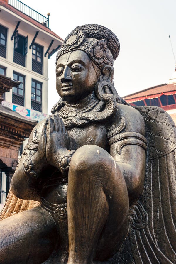 Garuda Statue in Durbar Square, Kathmandu, Nepal Stock Photo - Image of ...