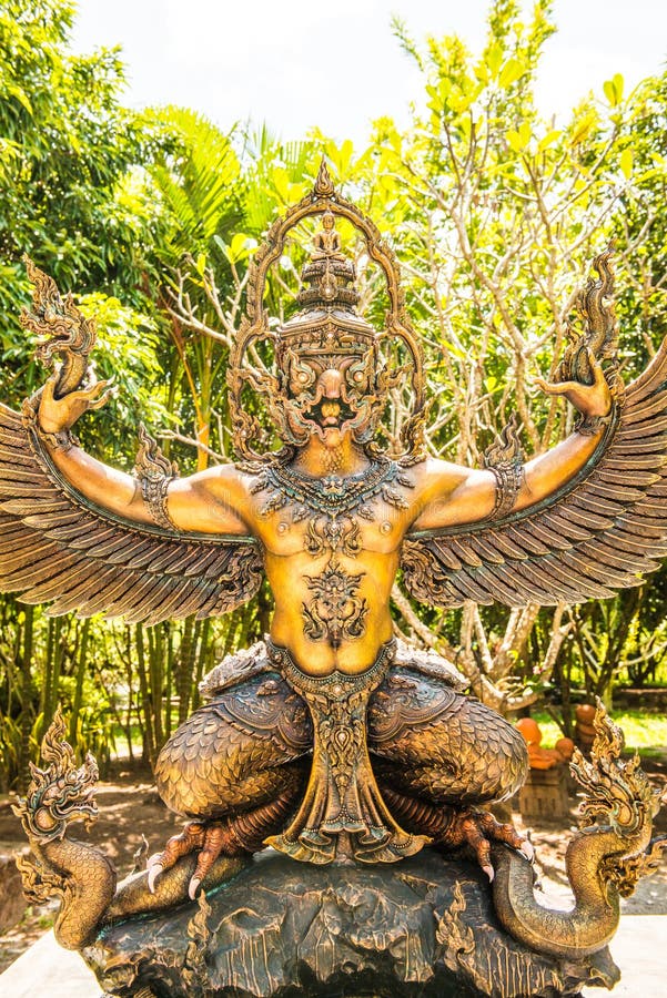Garuda statue in park stock photo. Image of public, detail - 278972694