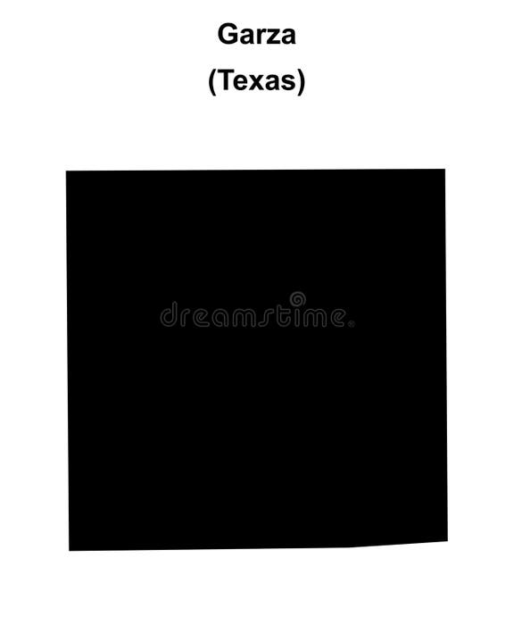 Garza outline map stock vector. Illustration of blank - 361791488