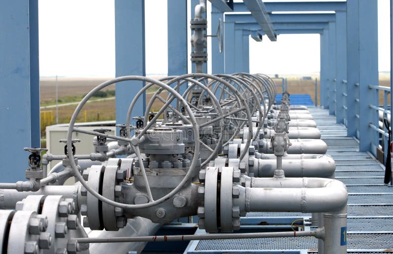 Ball Valve on a Gas Pipeline. Stock Photo - Image of environment, iron ...