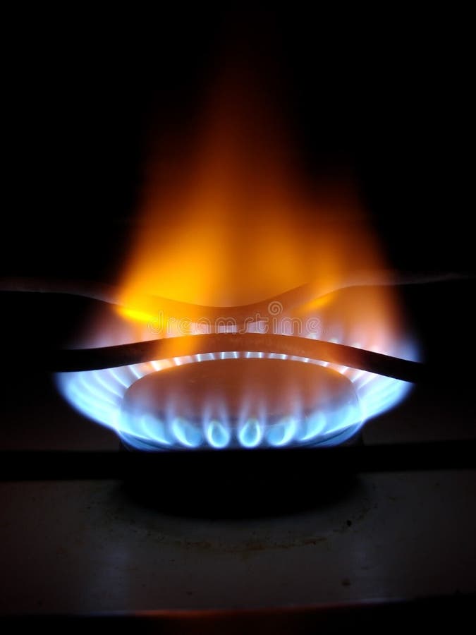 Blue flames of gas stock image. Image of circular, cooking - 2769925