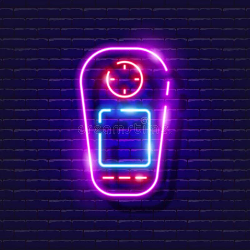 Gas Analyzer Device Neon Icon. Vector Illustration for Design. Repair ...