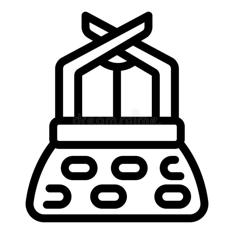 Gas Analyzer Showing Level of Substance in Line Icon Vector Stock ...