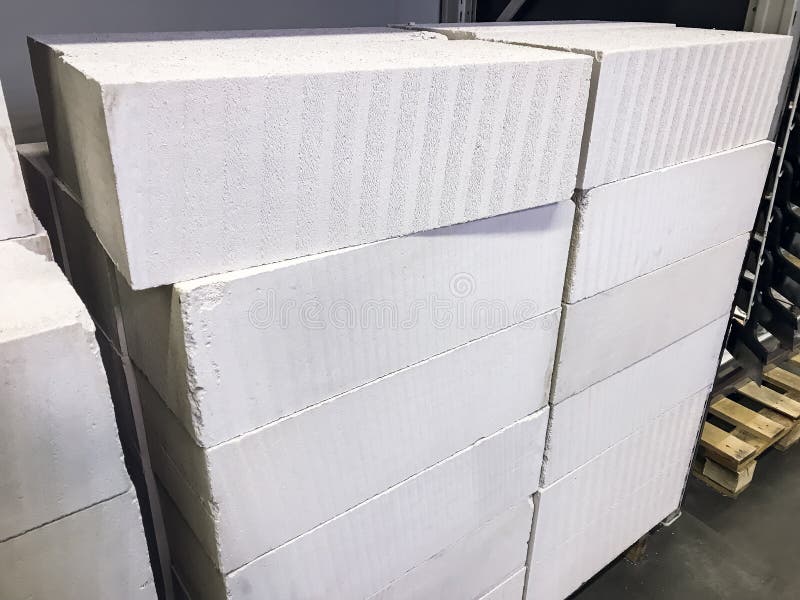 Gas Blocks Bricks in a Stack Stock Photo - Image of masonry, block ...