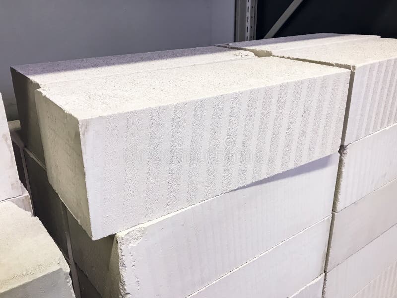 Gas Blocks Bricks in a Stack Stock Photo - Image of material, wall ...