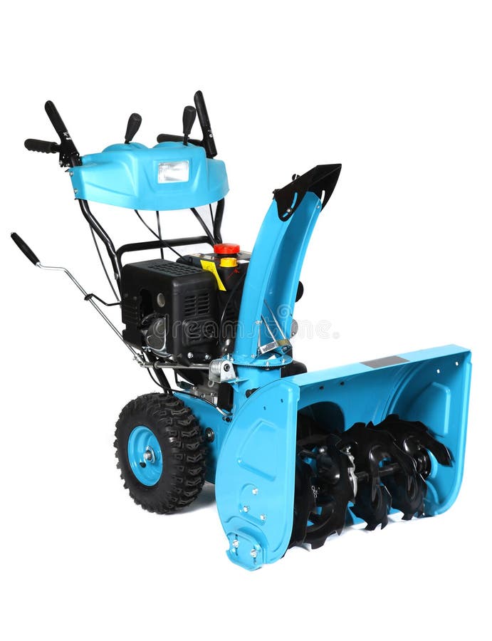 Gas Blower Isolated on White. Snow Blower, Power Snow Shovel in Gas ...