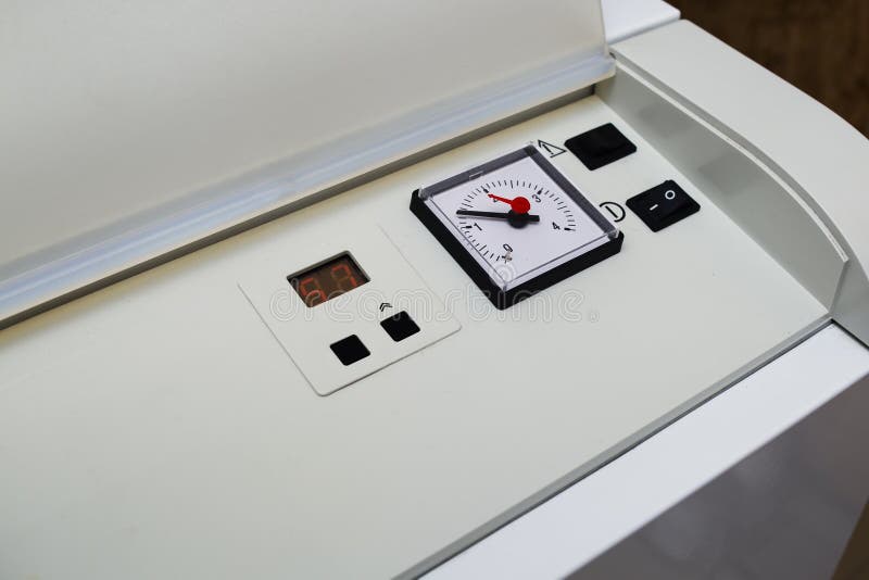 Gas Boiler Control Panel, Power Button, Temperature Setting Modes in ...
