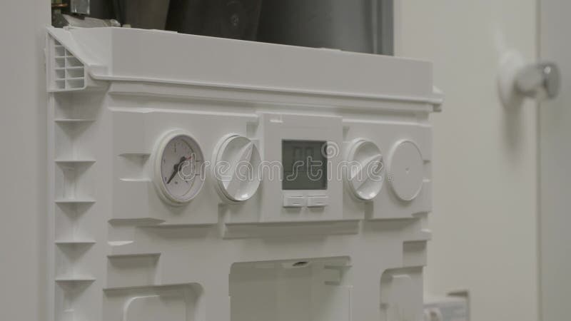 Gas Boiler Front Panel Removal. Stock Footage - Video of hands ...