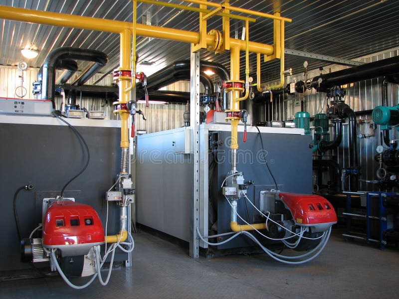 Gas boiler-house stock photo. Image of work, water, heat - 10101570