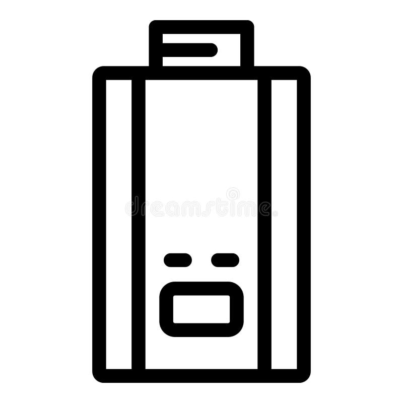 Gas Boiler Icon, Outline Style Stock Vector - Illustration of heater ...