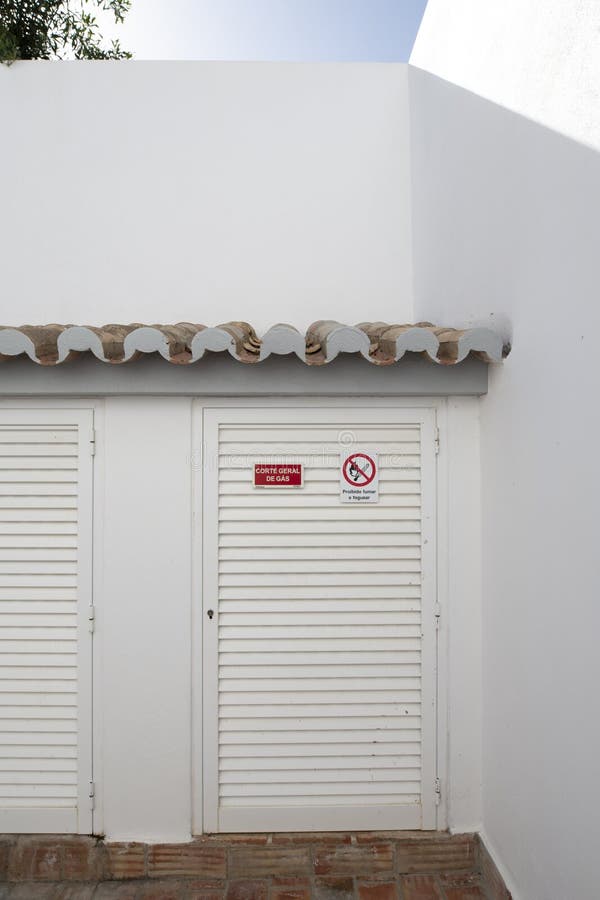 Gas Bottle Storage Room Outside a Private House Stock Image - Image of ...