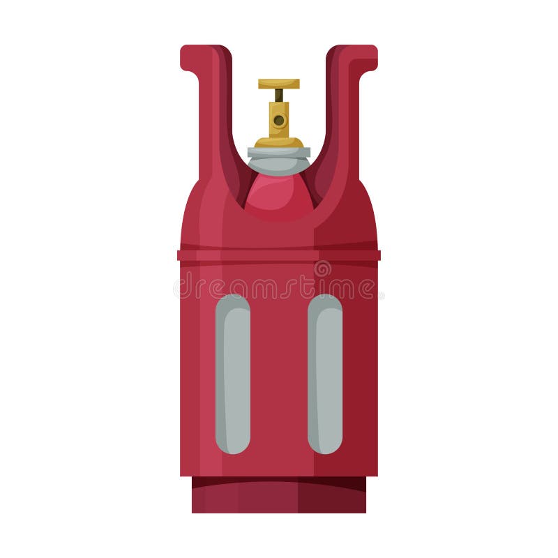 Gas Bottle Vector Icon.Cartoon Vector Icon Isolated on White Background ...