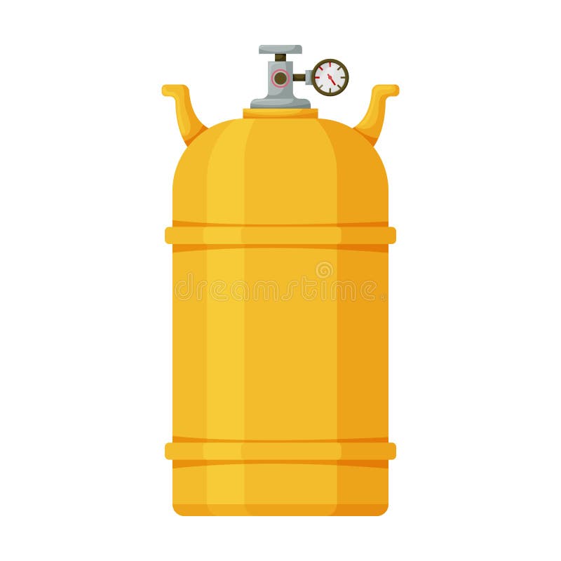 Gas Bottle Vector Icon.Cartoon Vector Icon Isolated On White Background ...