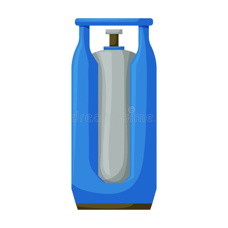 Gas Bottle Vector Icon.Cartoon Vector Icon Isolated on White Background ...