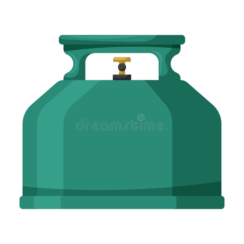 Gas Bottle Vector Icon.Cartoon Vector Icon Isolated On White Background ...