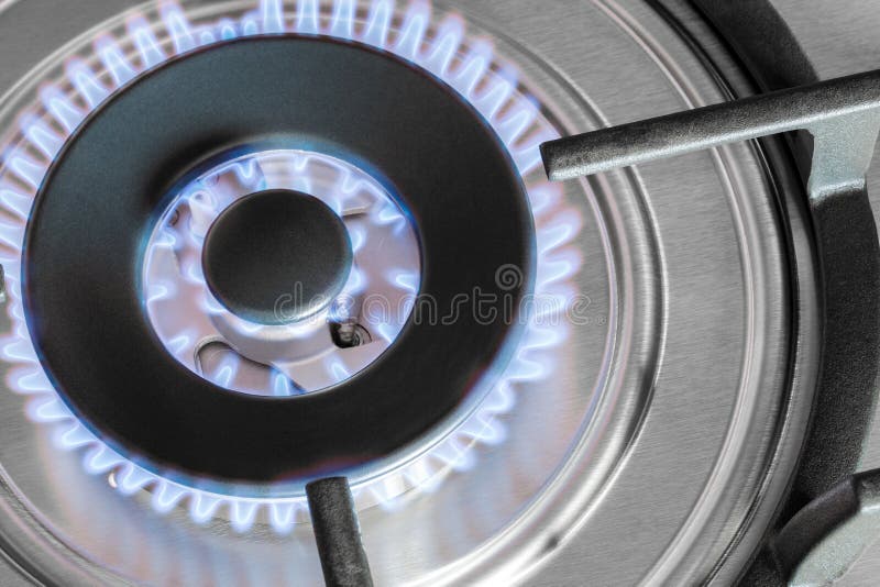 Gas Burner for the Kitchen - Close Up Stock Image - Image of grill ...