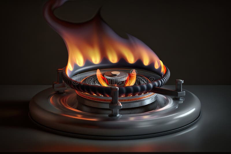 Gas Burner. Gas Price Increase Concept Stock Illustration ...