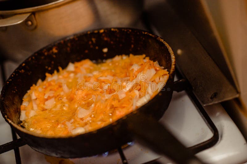 Gas Burner on Stove. Selective Focus Stock Image - Image of cook, light ...
