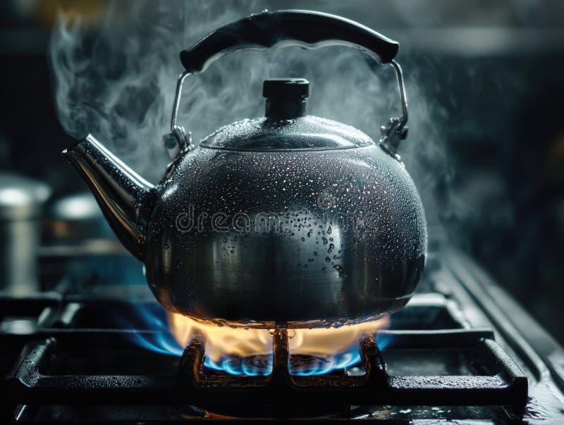 Gas Burner Tea Kettle stock photo. Image of food, burner - 377433746