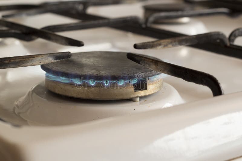 The gas is burning stock image. Image of equipment, close - 90223759