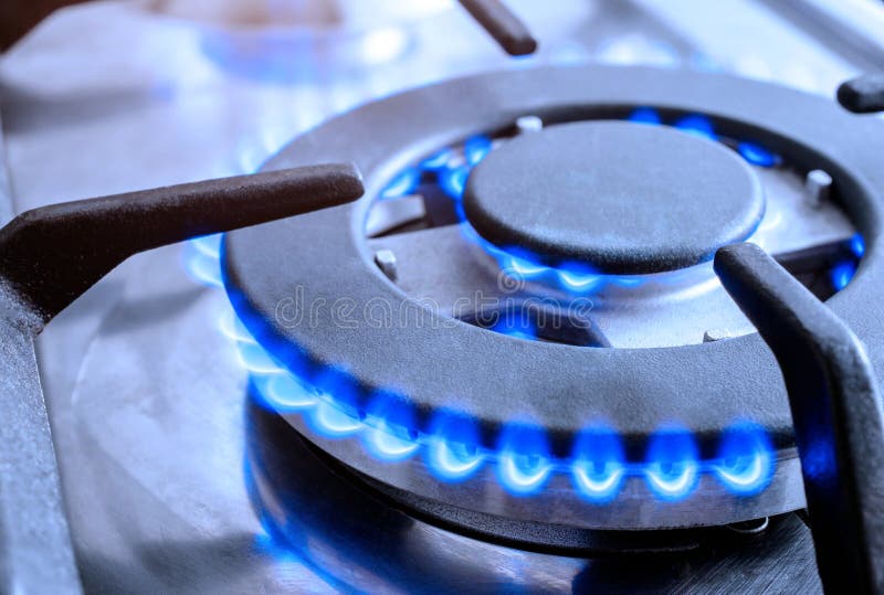 The Gas Burns in the Burner Stock Photo - Image of methane, fuel: 342899454