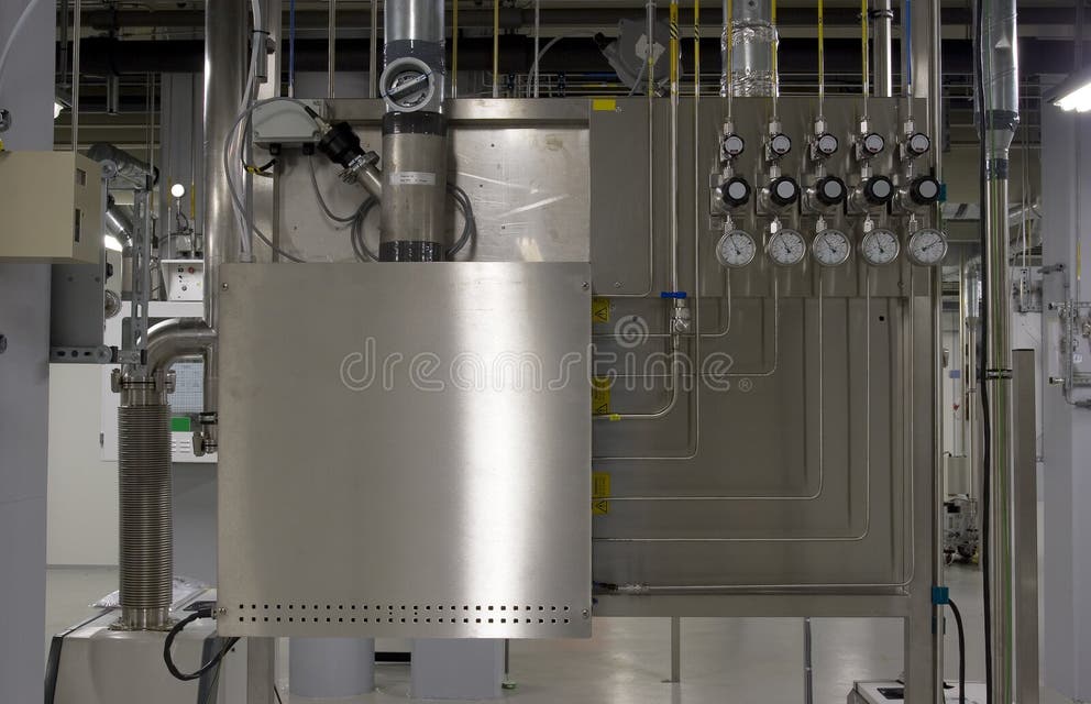 Gas cabinet and manifold stock photo. Image of massflowcontroller - 3134124