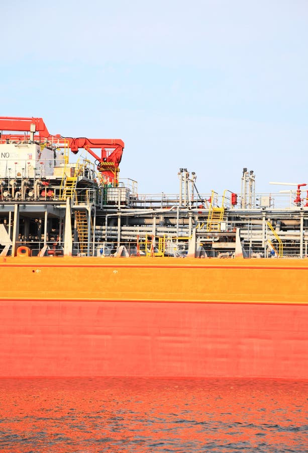 Gas-carrier for Loading Operation in the Port Stock Photo - Image of ...
