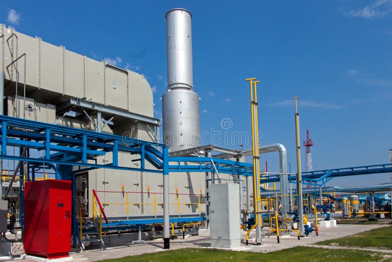 Gas compressor station stock image. Image of metal, natural - 25338773