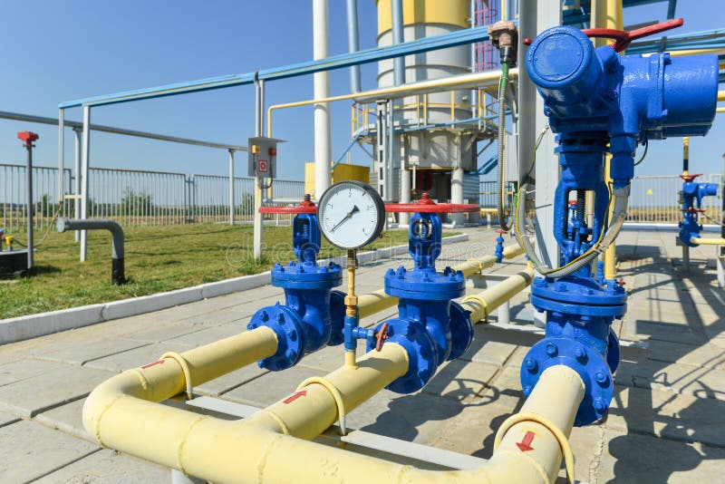 Compressor Station End of the Pipe Rack Stock Photo - Image of ...