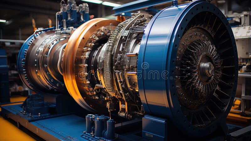 Gas Compressor Turbine Engines Stock Illustration - Illustration of ...