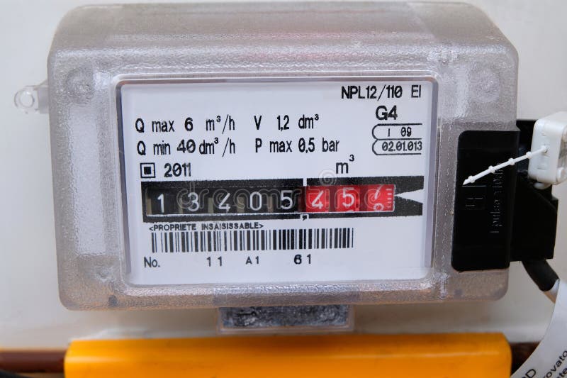 Gas Consumption Meter Close-up Editorial Photography - Image of meter ...