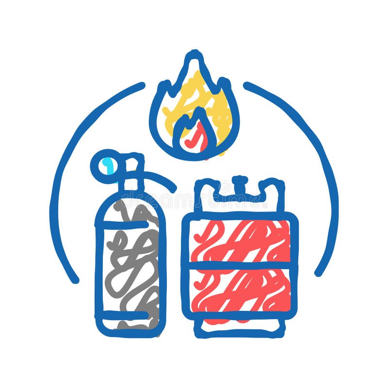 Gas Container Icon Doodle Illustration Stock Vector - Illustration of ...