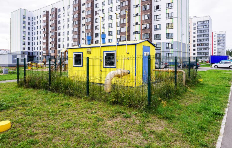 Gas Control and Distribution Point in the Courtyard of an Apartment ...