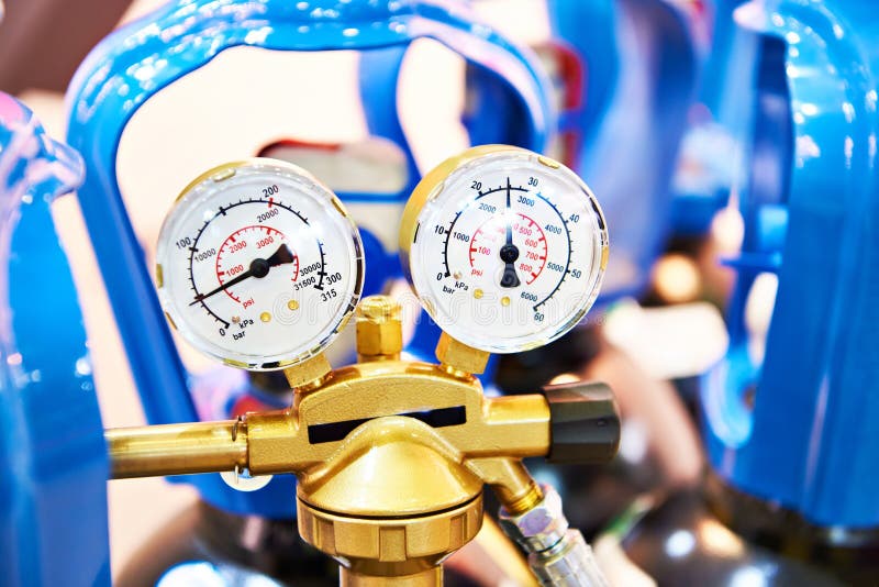 Gas control equipment stock image. Image of pipe, barometer - 208161777