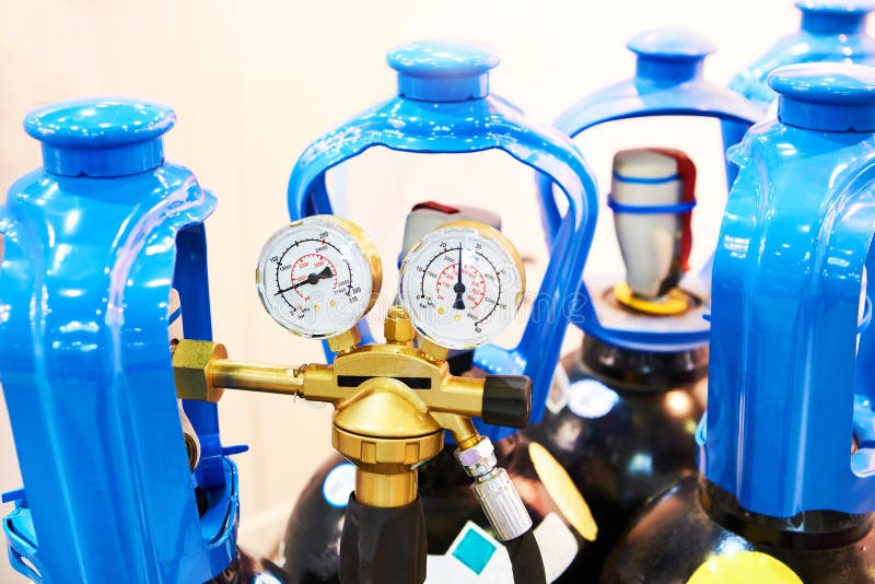 Gas control equipment stock photo. Image of construction - 208161786