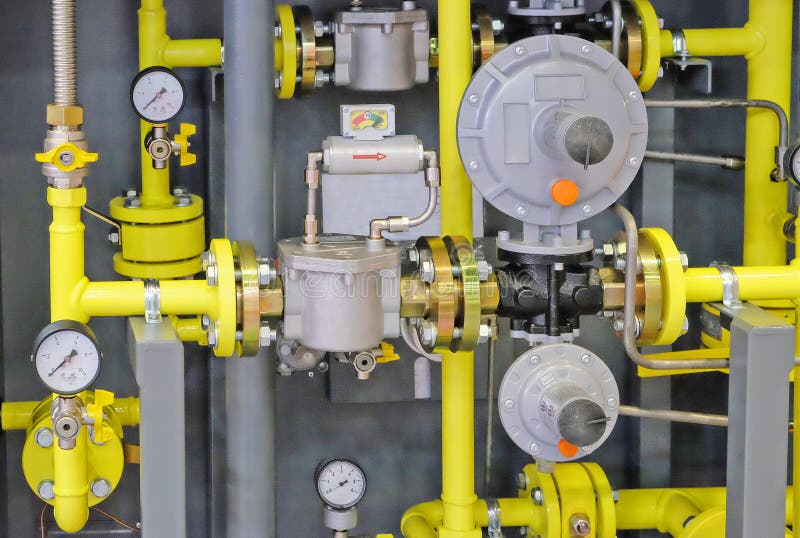 Gas control installation stock photo. Image of compressed - 78457468